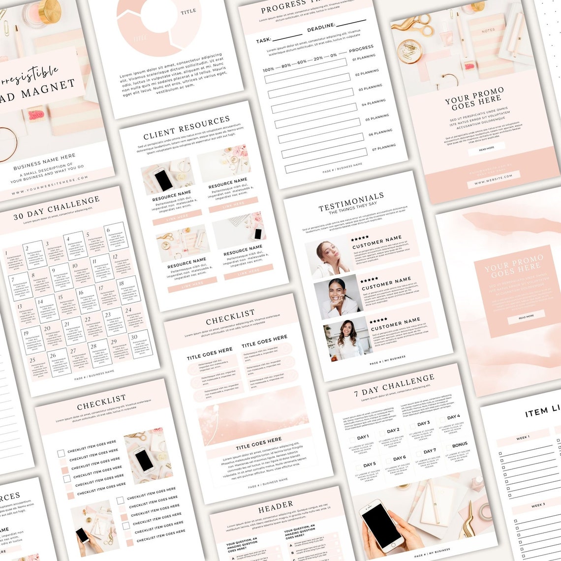 Lead Magnet Template Canva, Checklist Lead Magnet, Worksheets for ...