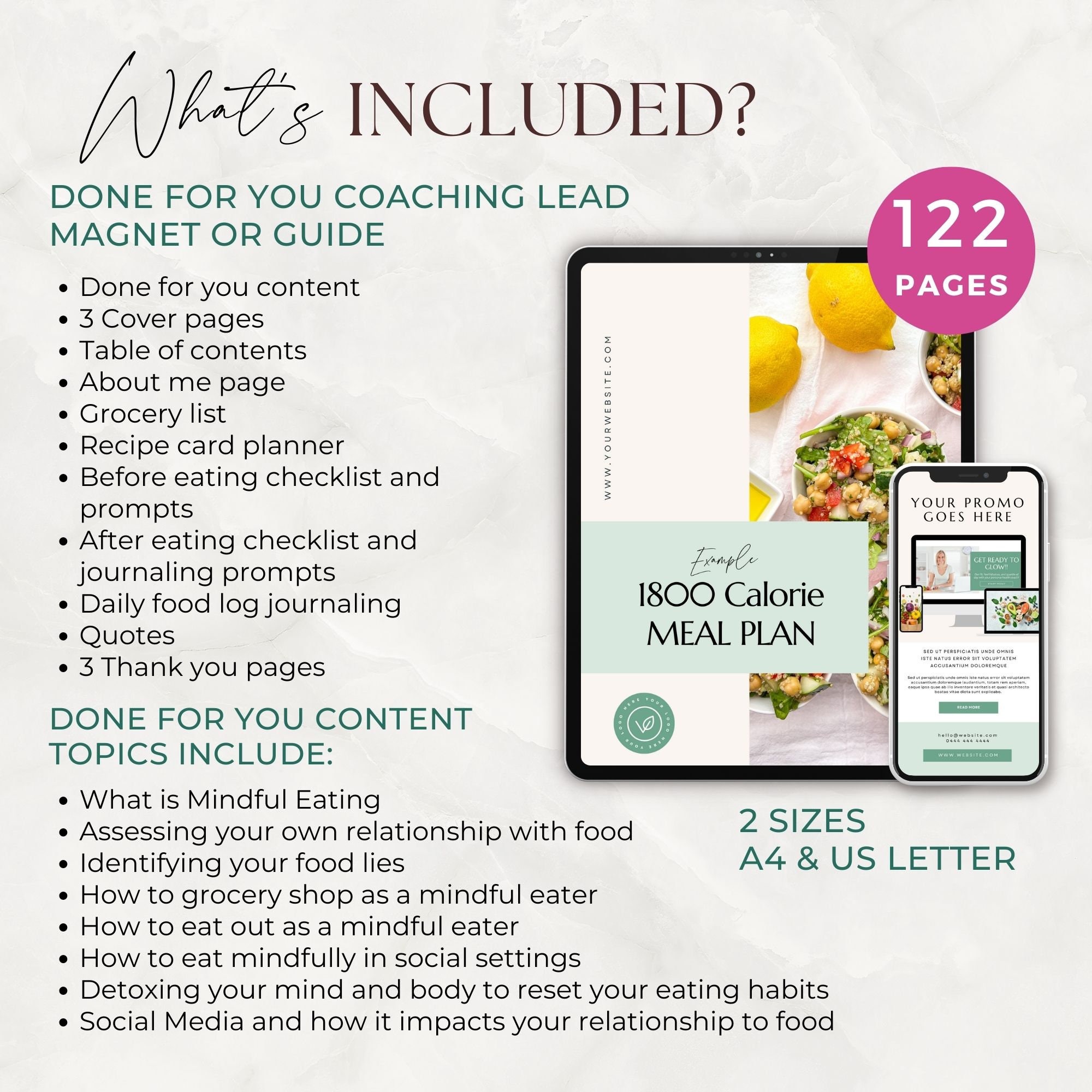 Health Coaching Program Template, Nutrition Coach, Nutritionist ...