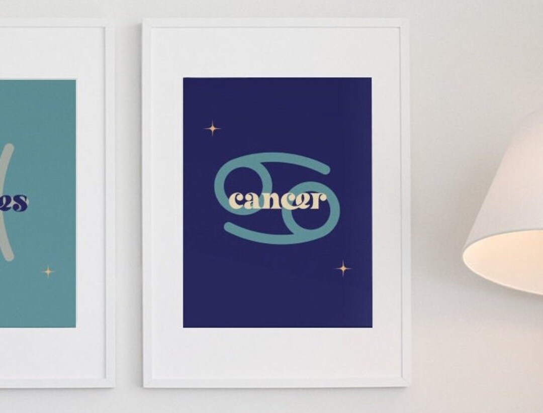 Cancer Poster, 2:3, Wall Art, Trendy Aesthetic Print, Cancer, Zodiac ...