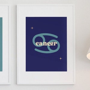 Cancer Poster, 2:3, Wall Art, Trendy Aesthetic Print, Cancer, Zodiac ...