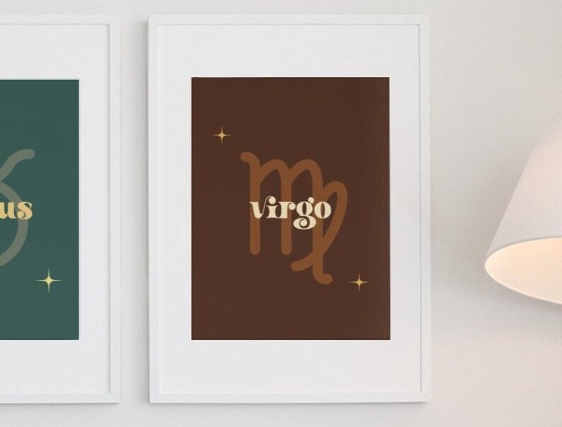 Virgo Poster, 2:3, Wall Art, Trendy Aesthetic Print, Virgo, Zodiac ...