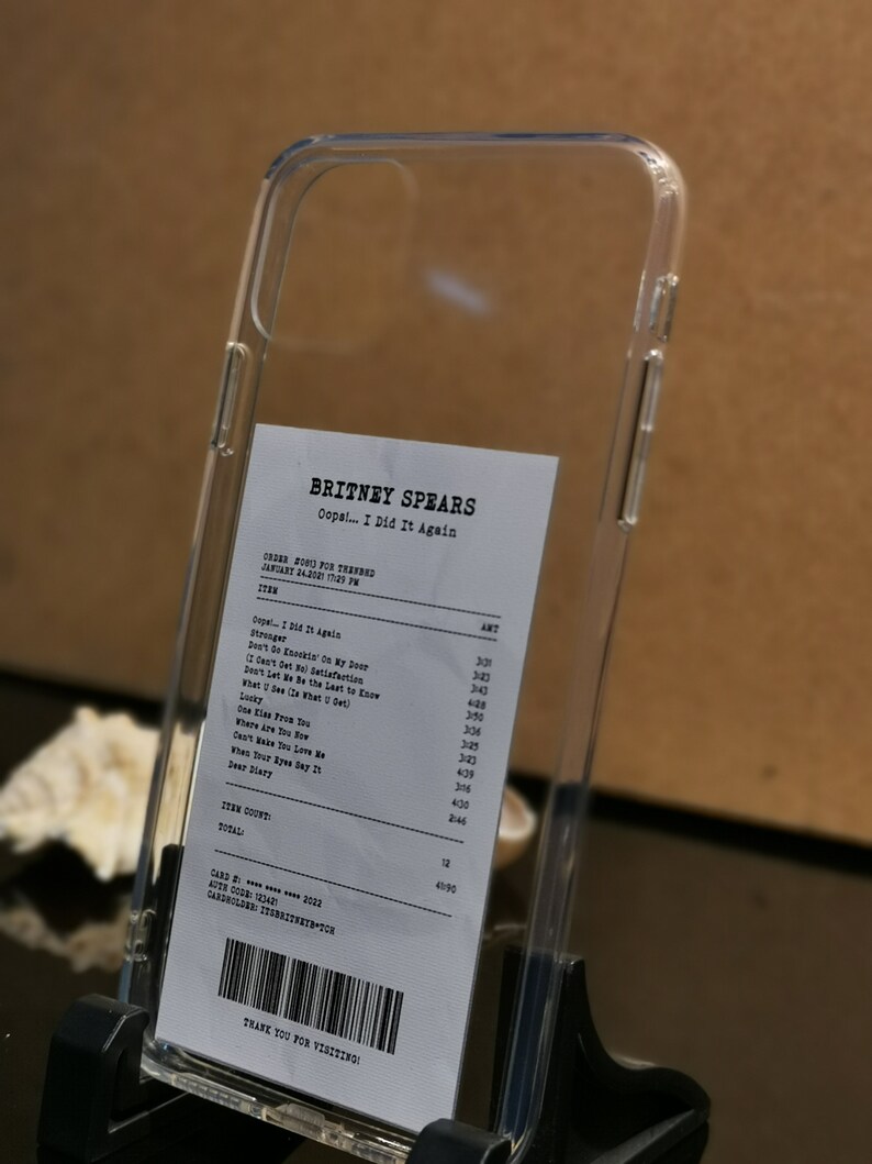 Album Case, Personalized, Receipt Phone Case, iPhone Case, iPhone 11 12 ...