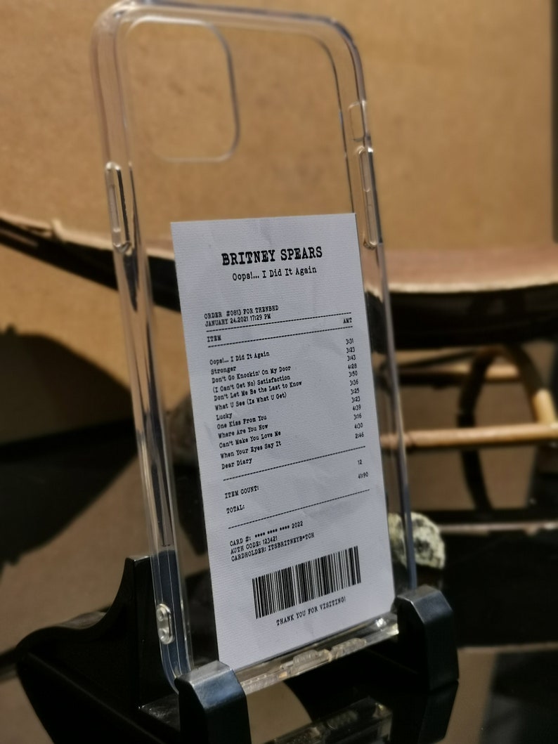 Album Case, Personalized, Receipt Phone Case, iPhone Case, iPhone 11 12 ...