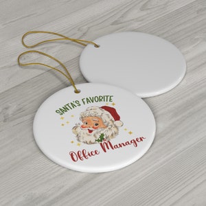 Office Manager Gift Santas Favorite Office Manager Christmas Tree ...