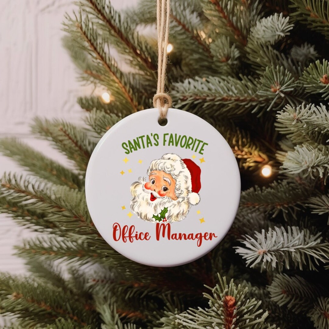 Office Manager Gift Santas Favorite Office Manager Christmas Tree ...