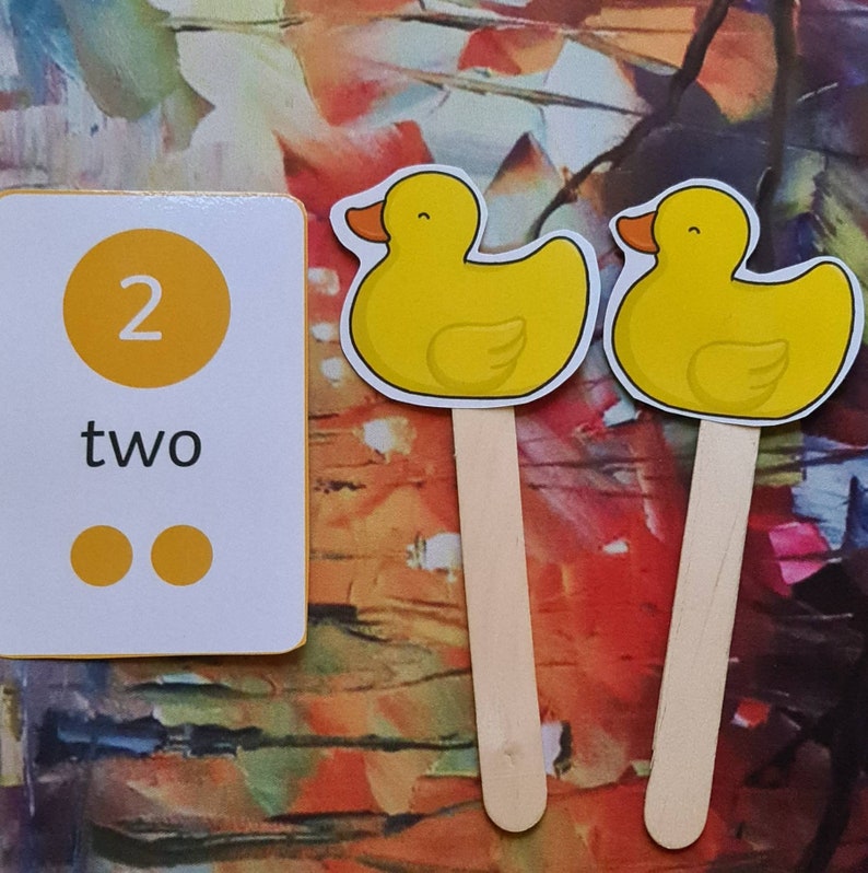 5 Little Ducks Rhyming Pack, Puppets and Props for Singing, Counting ...