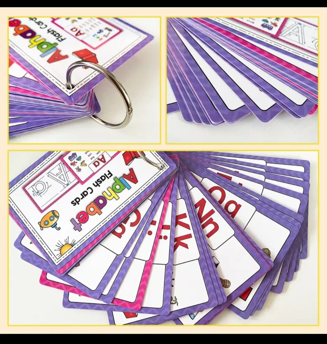 26 Alphabet CVC Words Learn Flash Cards Abc Letter With - Etsy