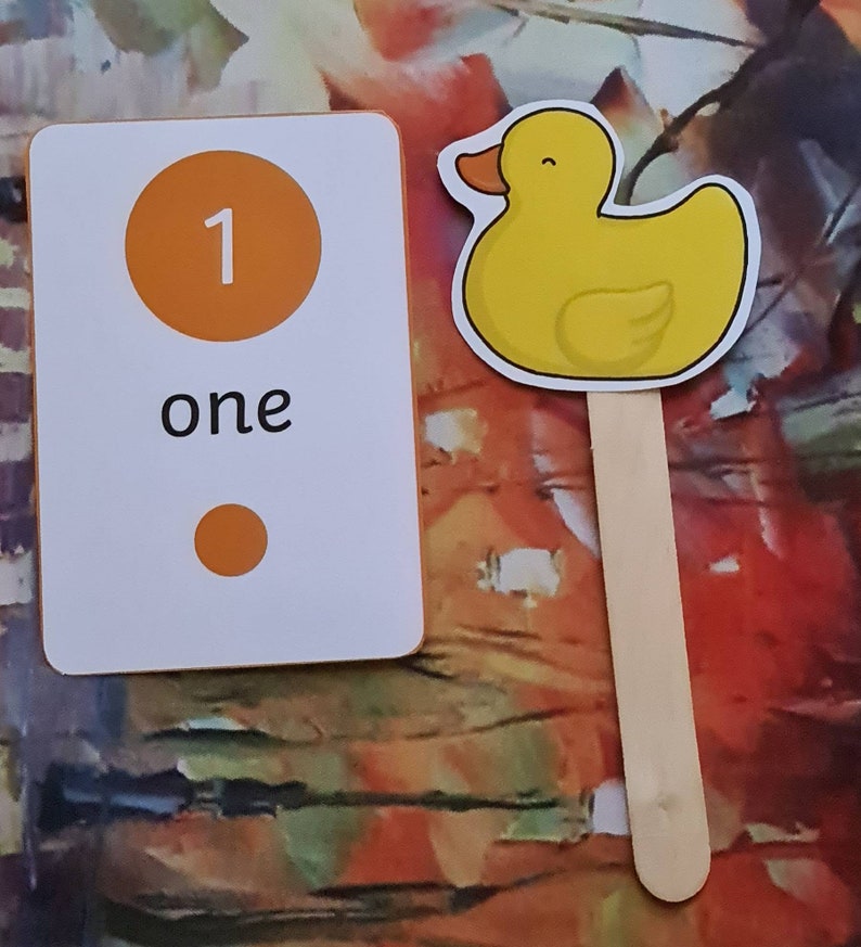 5 Little Ducks Rhyming Pack, Puppets and Props for Singing, Counting ...