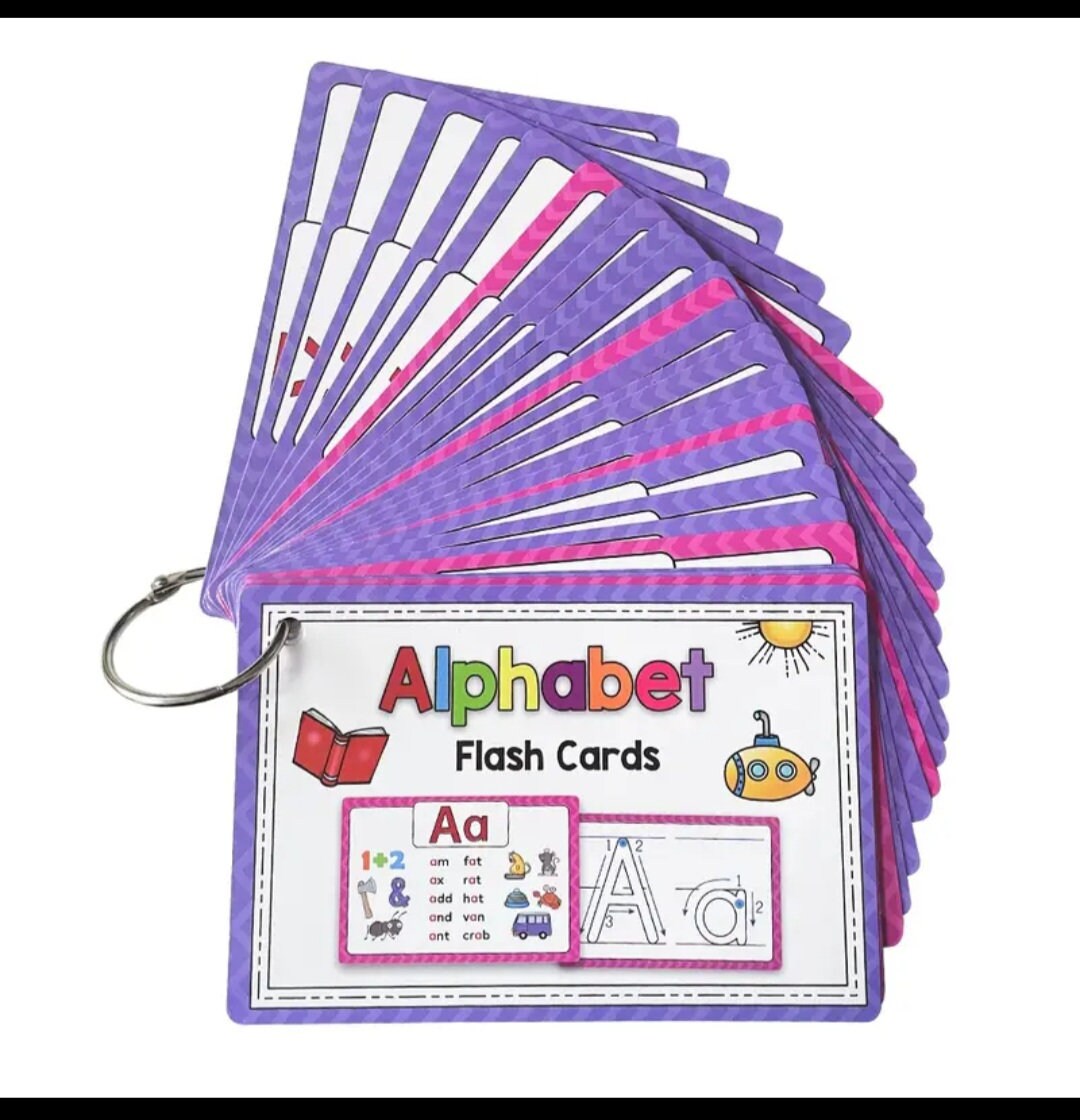 26 Alphabet CVC Words Learn Flash Cards Abc Letter With - Etsy