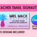 Digital Teacher Email Signature Templates | Customizable for Canva ...