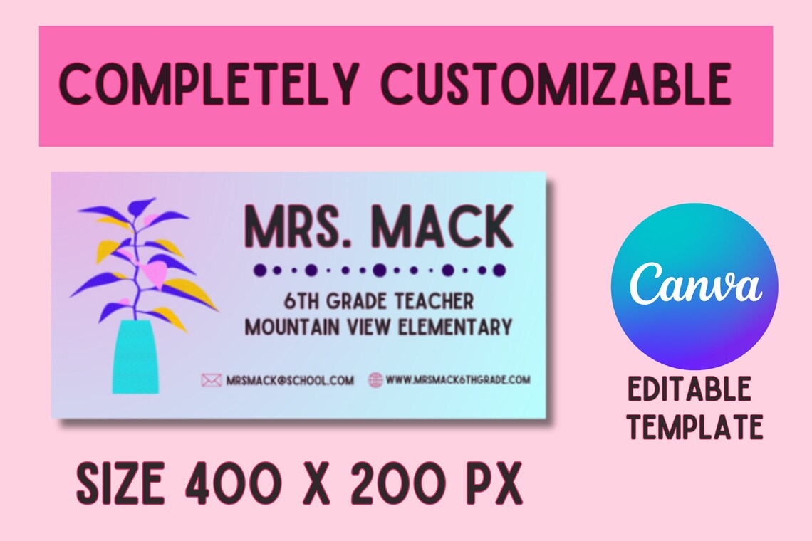 Digital Teacher Email Signature Templates Customizable for - Etsy