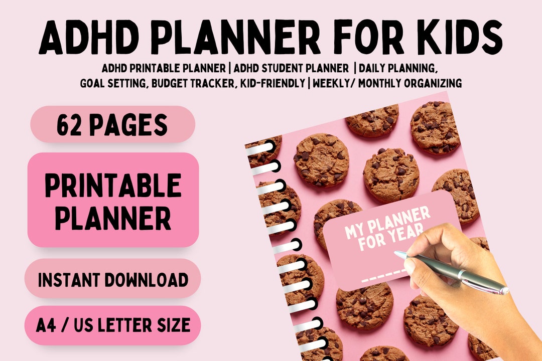 ADHD Printable Planner | 62 Pages | Digital Goodnotes | Daily Planning ...