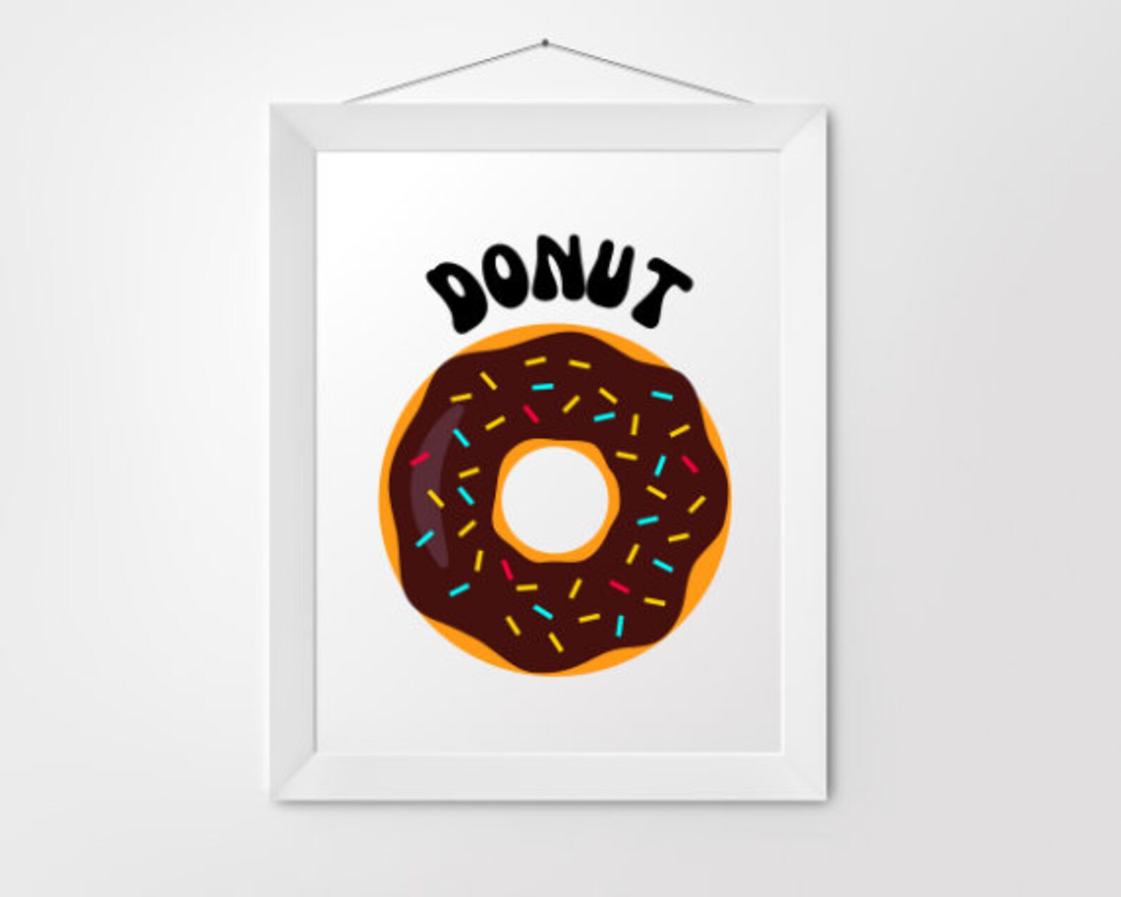 Set of 3 Digital Donut Prints | Big Donut Energy | Groovy Retro Font ...