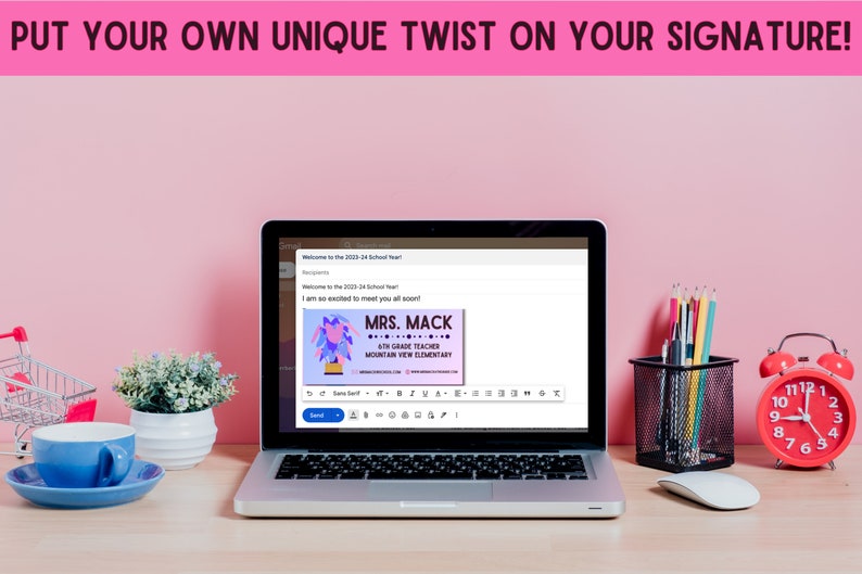 Digital Teacher Email Signature Templates Customizable for - Etsy
