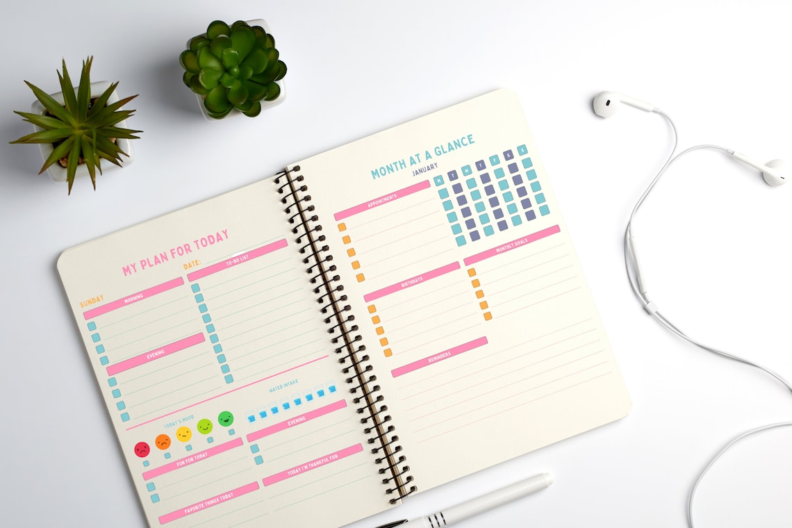 ADHD Printable Planner ADHD Student Planner Kids Daily Planning, Goal ...