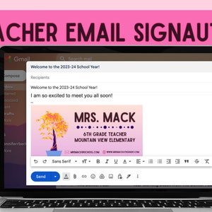 Digital Teacher Email Signature Templates | Customizable for Canva ...