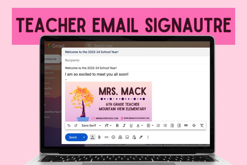 Digital Teacher Email Signature Templates | Customizable for Canva ...
