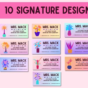 Digital Teacher Email Signature Templates | Customizable for Canva ...