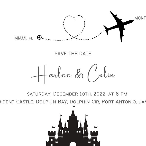 Long Distance Wedding Invitations - Etsy