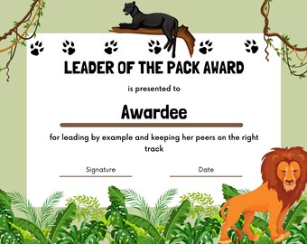 School Award Template - Etsy