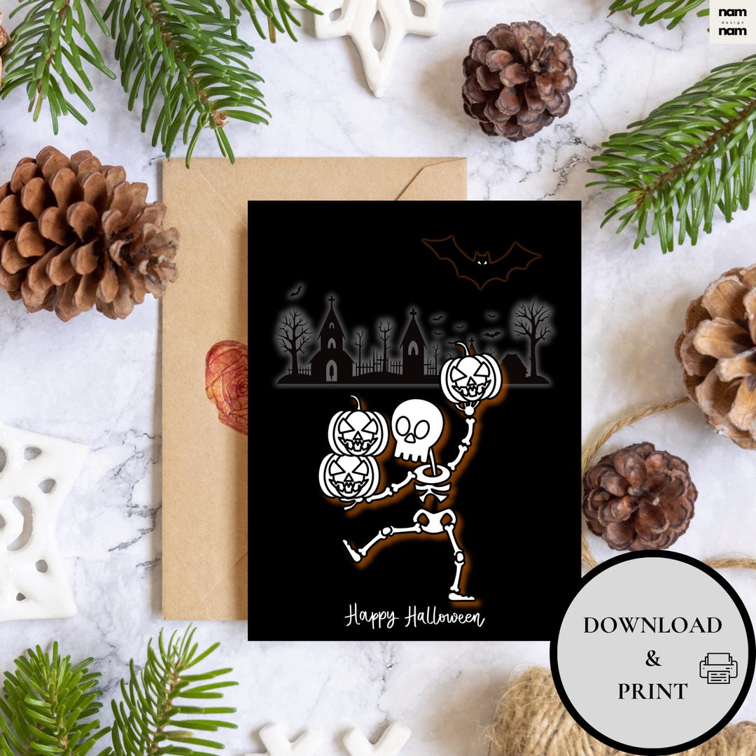 Digital Halloween Card Printable Halloween Card Printable Funny ...