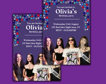Guts Ticket Invitation, Guts Birthday Invitation, Guts Party, Olivia ...