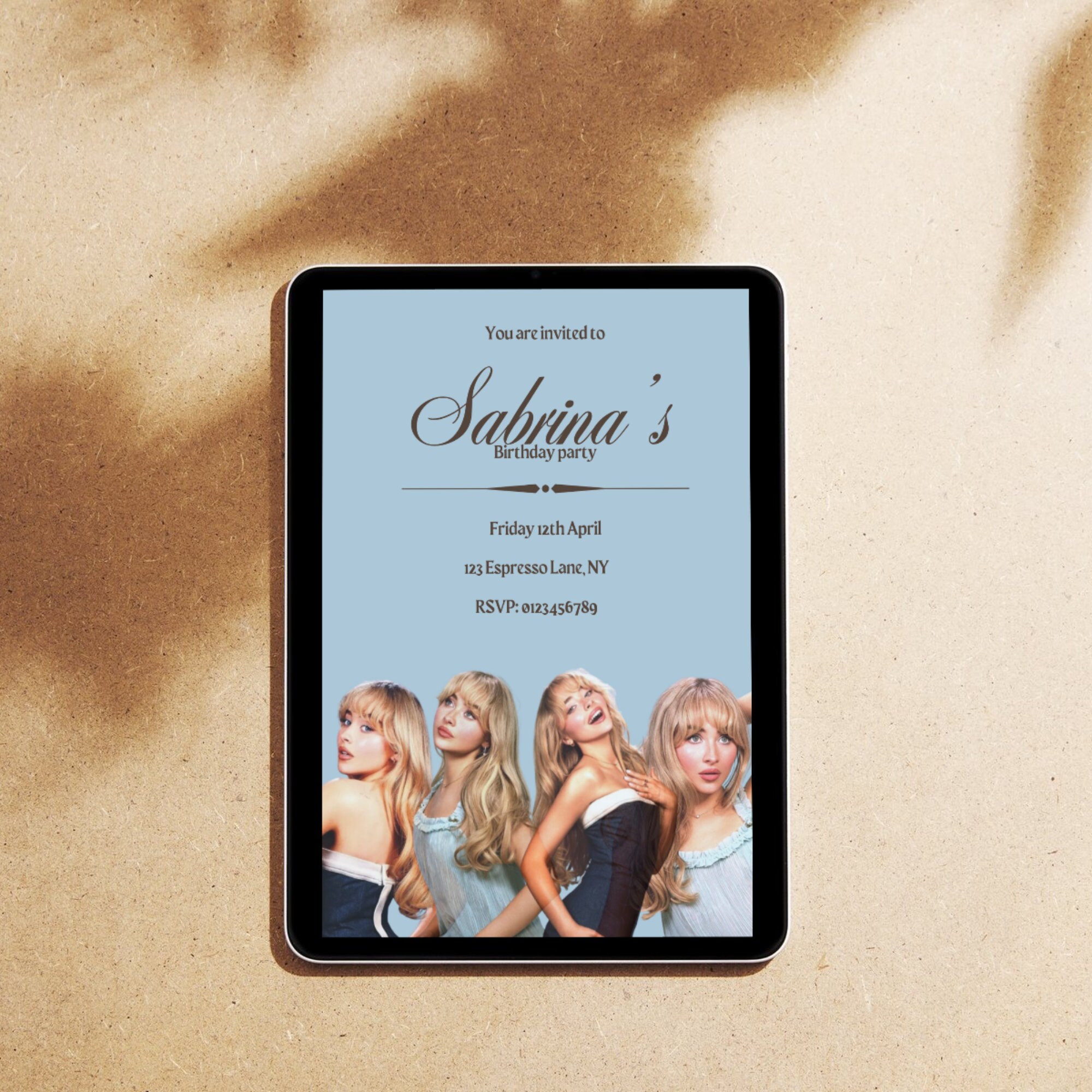 Sabrina Carpenter Birthday Invitation Template - Etsy