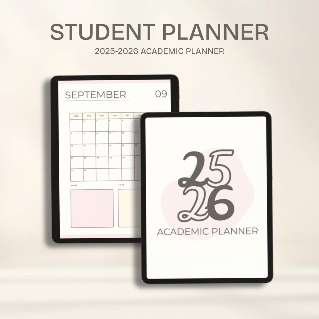 Pastel Student Planner 2025-2026: Academic Digital Organizer (PDF ...