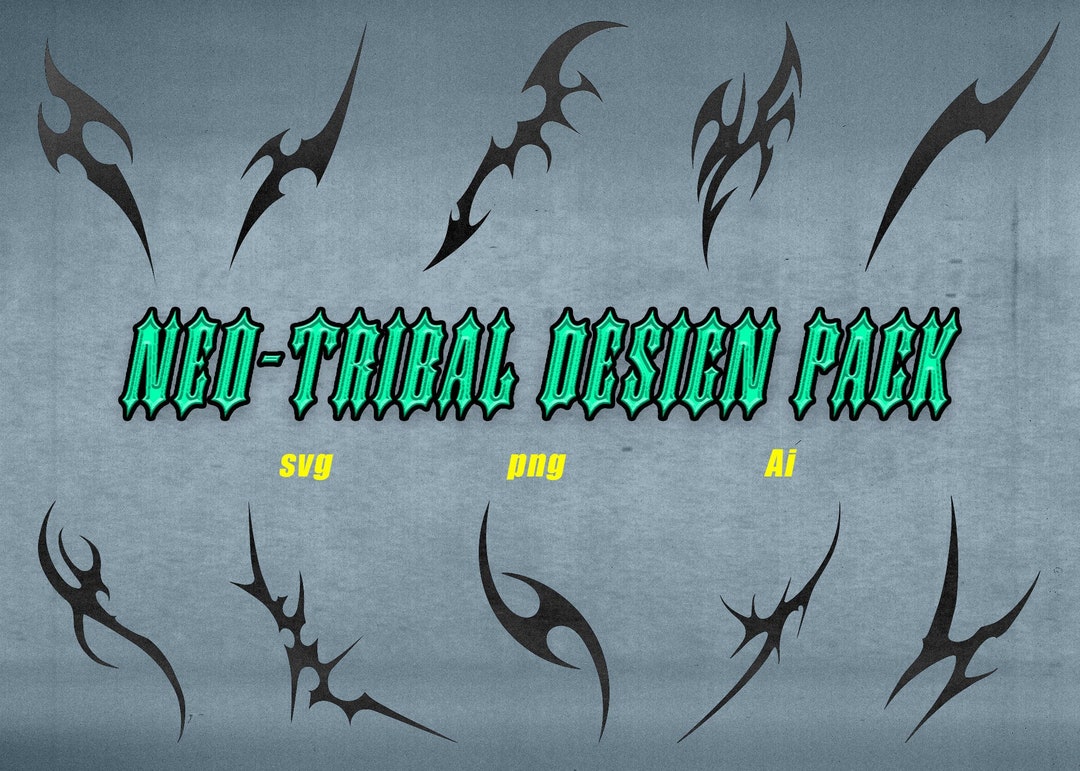 10 Neo Tribal Design Bundle Pack SVG PNG AI voor Mode, Cricut, Grafisch ...