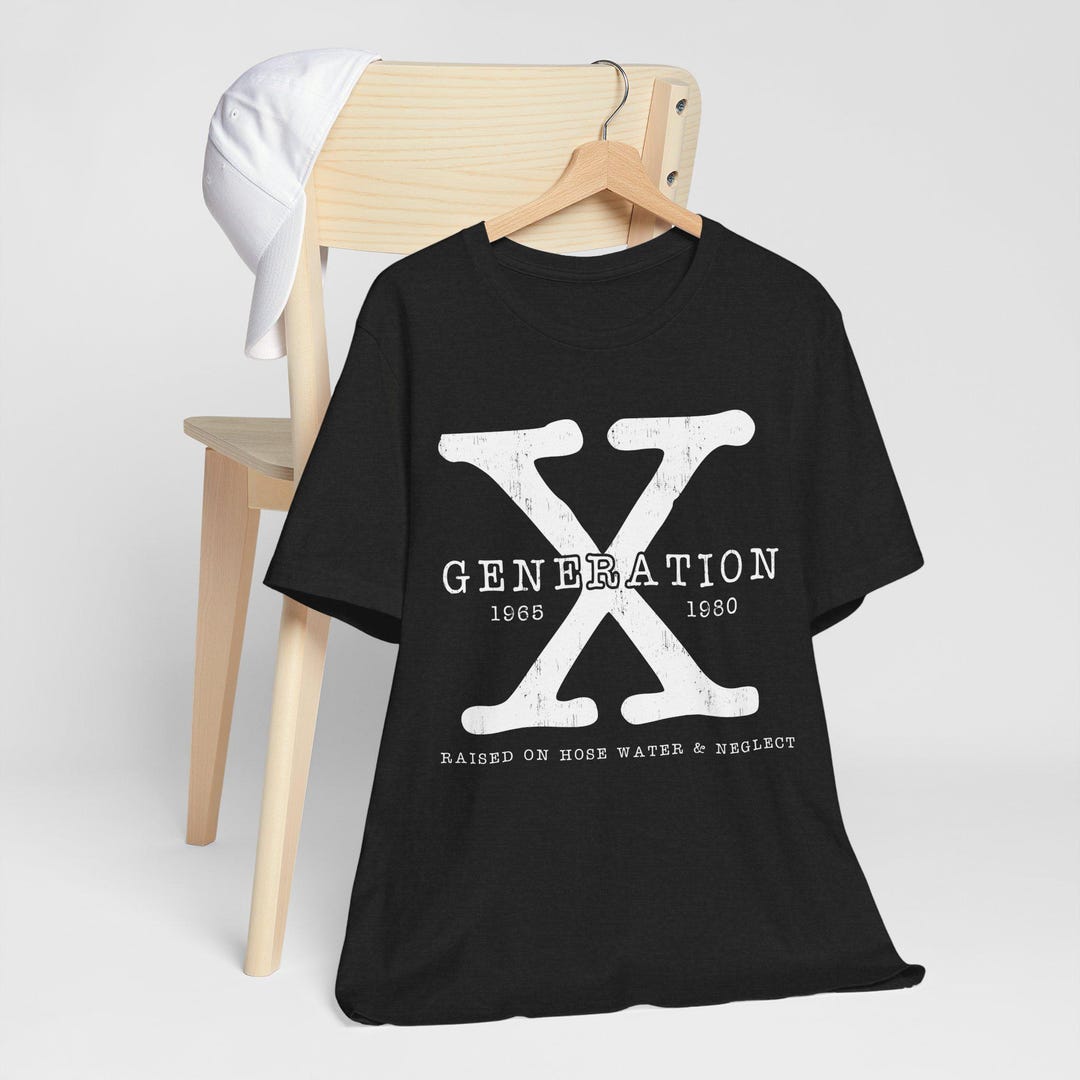 Generation X Unisex Jersey Short Sleeve Tee - Black T-shirt - Gen X ...