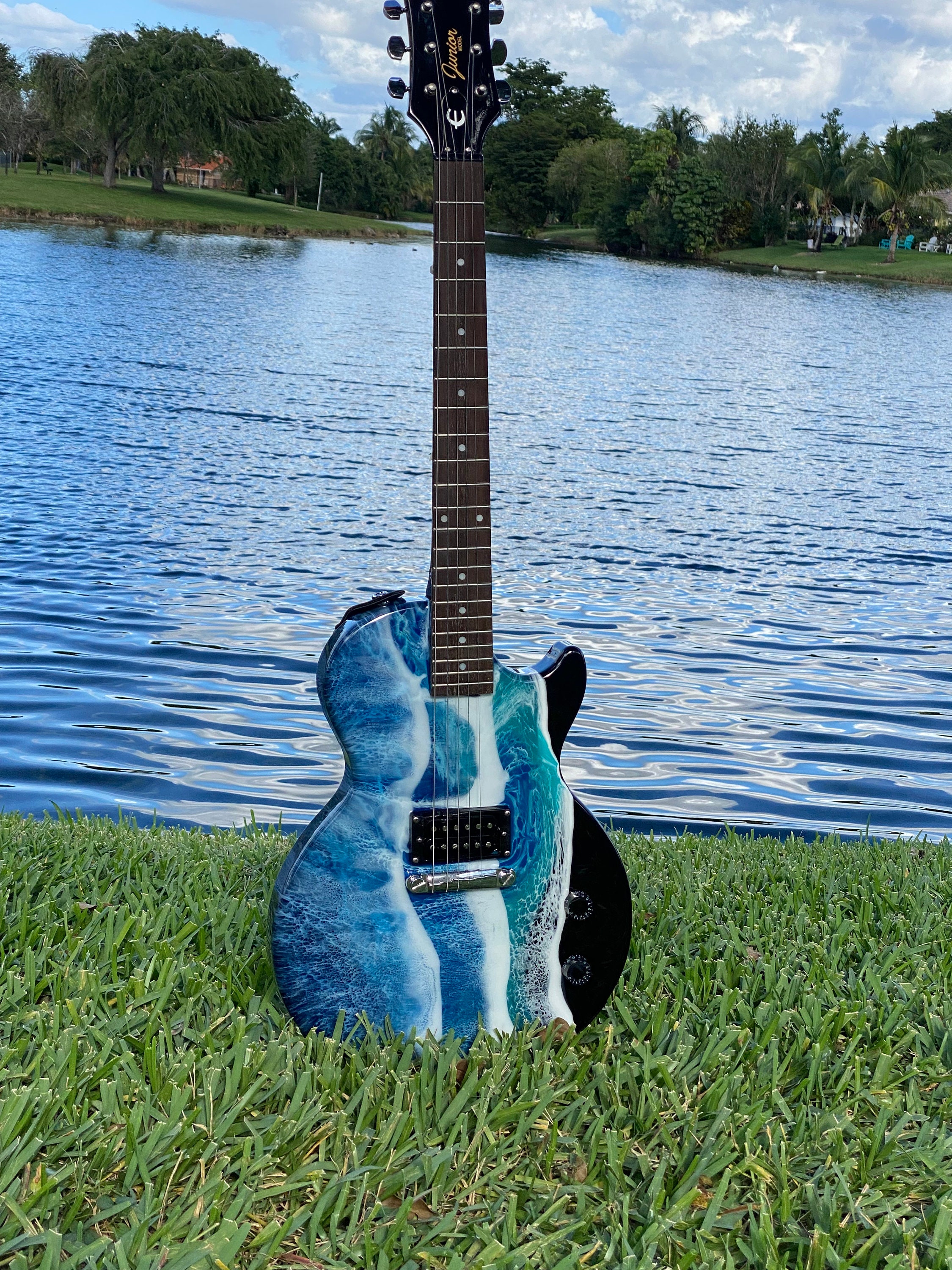 Ocean Themed Guitar - Etsy