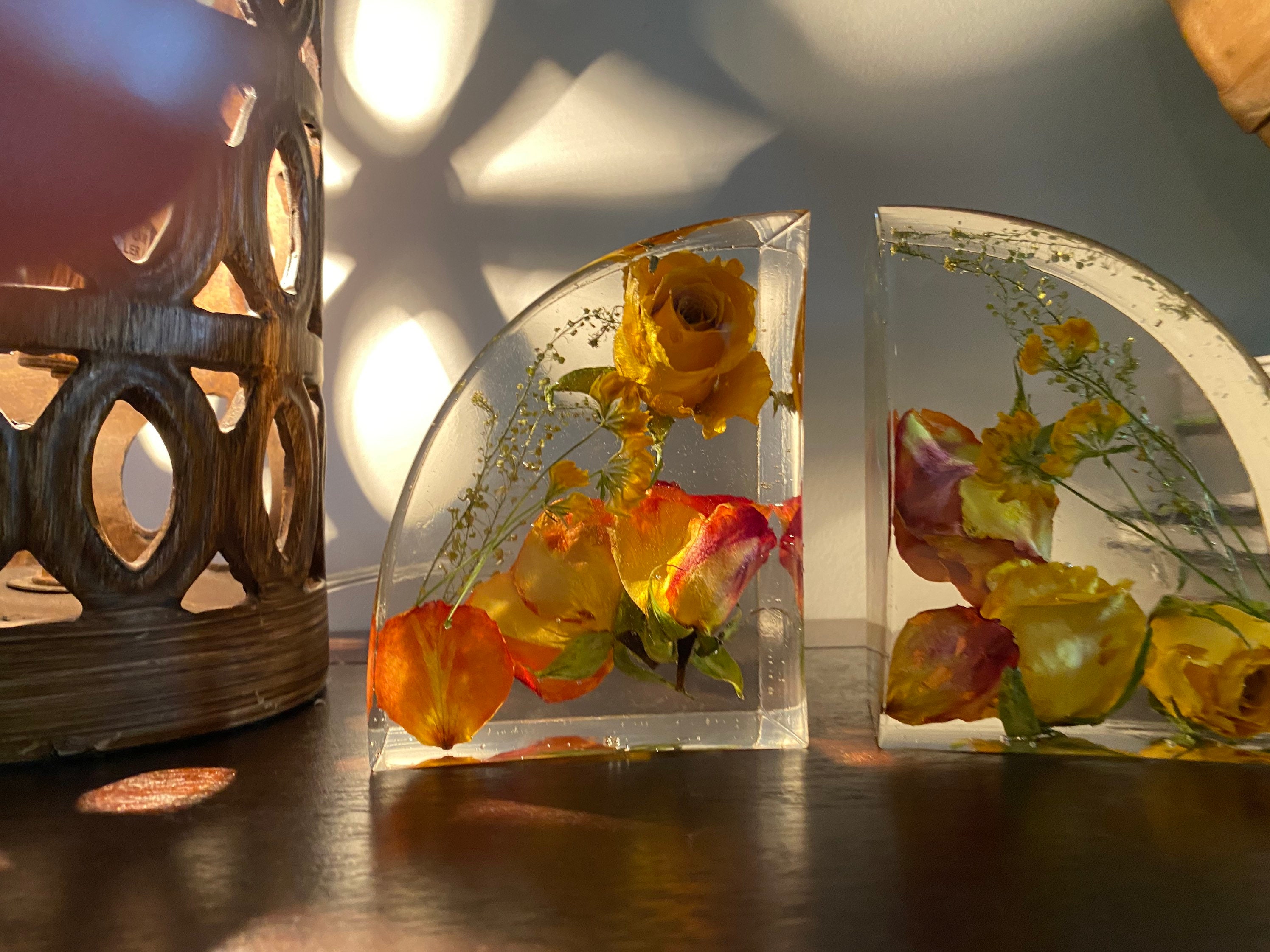 Preserved Flower Bookends - Etsy