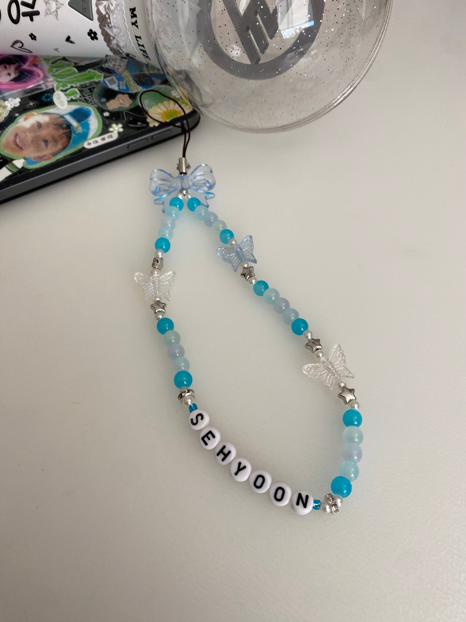 Costumized KPOP Lightstick/phone Charm - Etsy