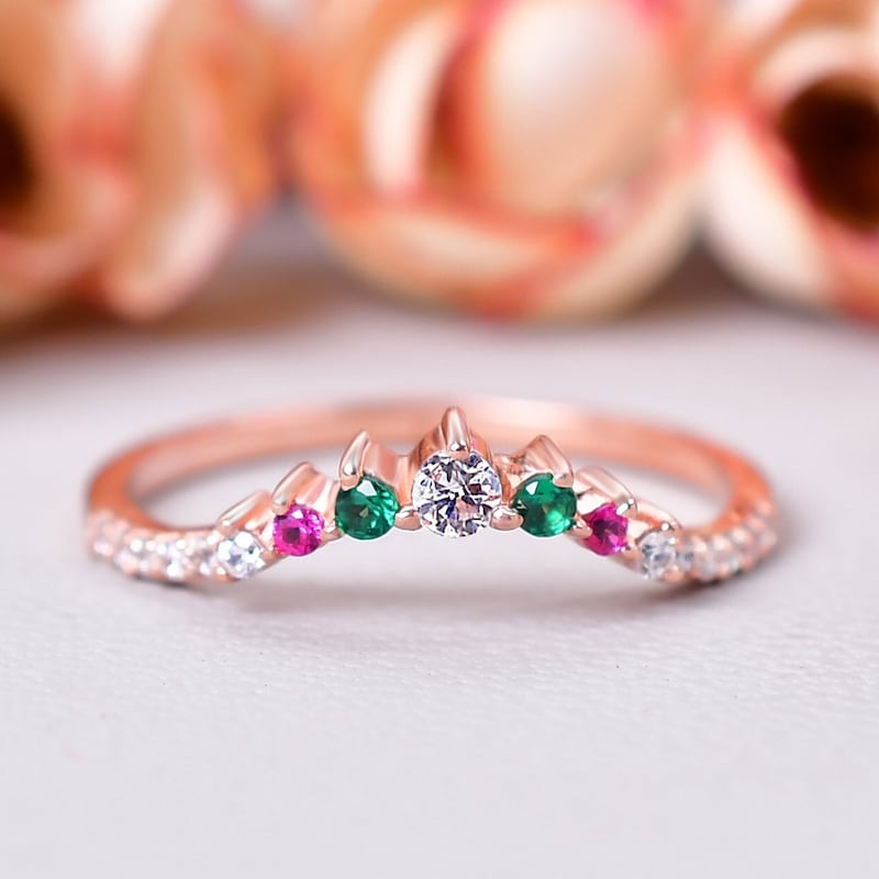 Ruby Emerald Ring - Etsy