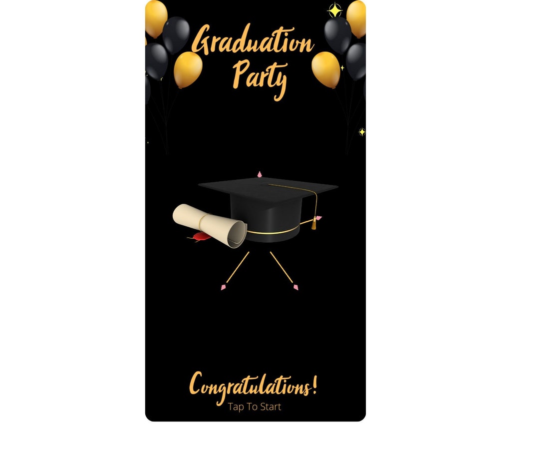 Graduation Touch to Start Attract Screen Background Photo - Etsy
