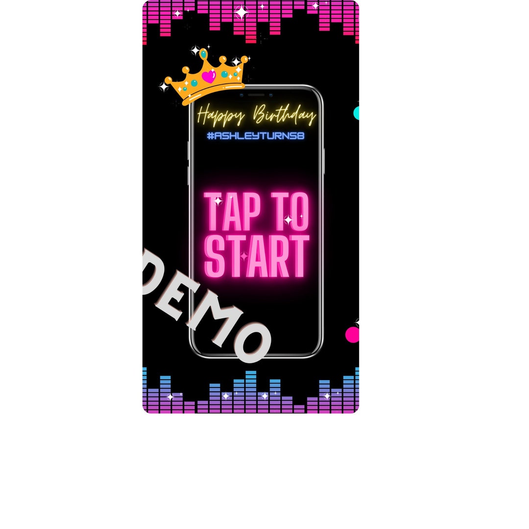 Personalized Kids Birthday Tap Screen Social Media Inspired - Etsy