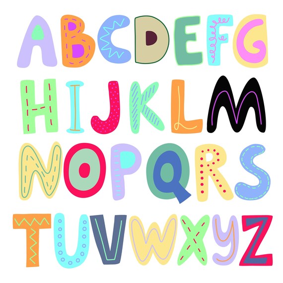 Alphabet SVG Clipart Alphabets Letters Bundle Alphabets - Etsy