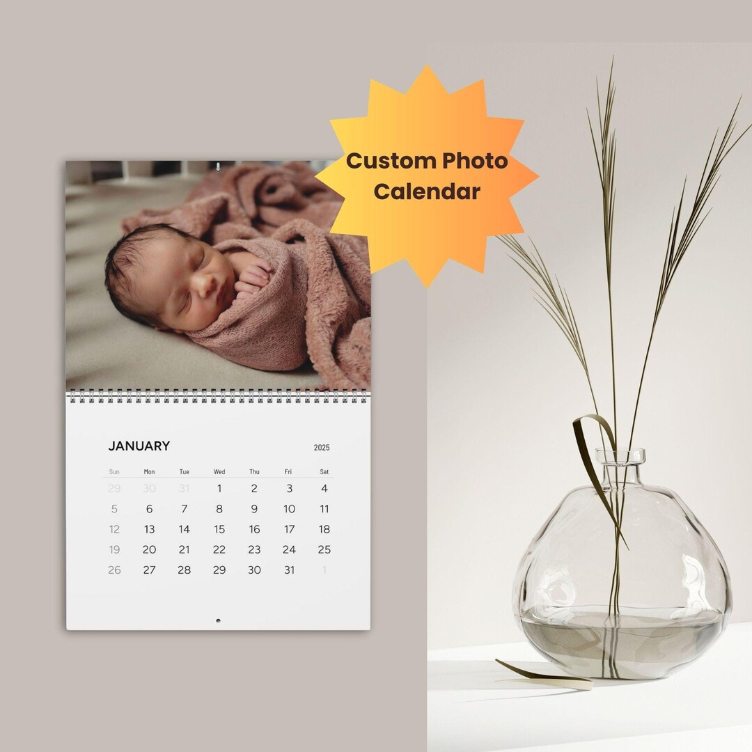 Personalized Baby Milestone Calendar Celebrate Your Baby's First Year ...