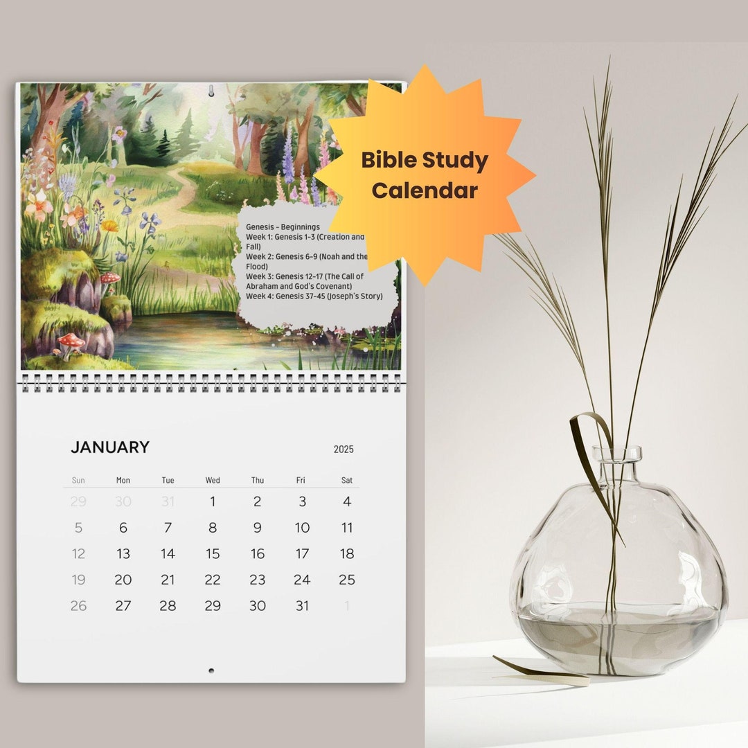 Religious Wall Calendar 2025 With Weekly Bible Passages, Christian ...