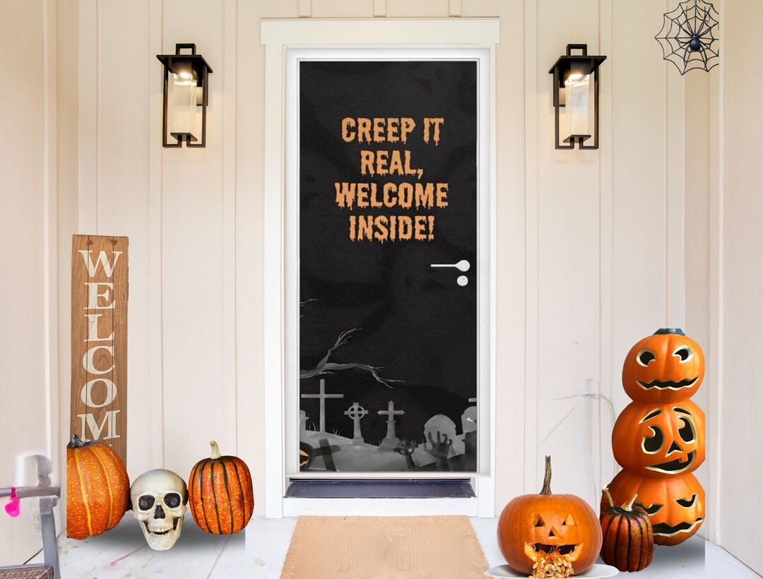 Halloween Door Wrap Decal, Door Mural, Door Wrap, Front Door Wrap ...