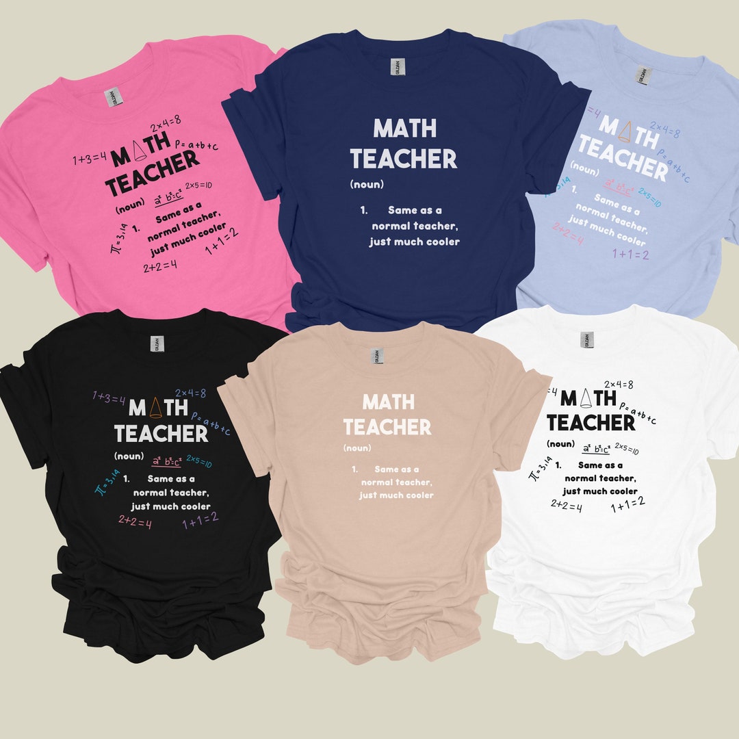 Math Teacher Cool Definition T-shirt, Funny Math Nerd Shirt, Unique ...