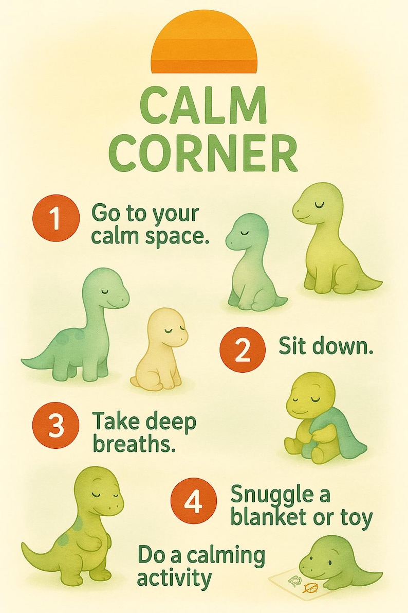 Dino Emotional Chart Pack - Etsy