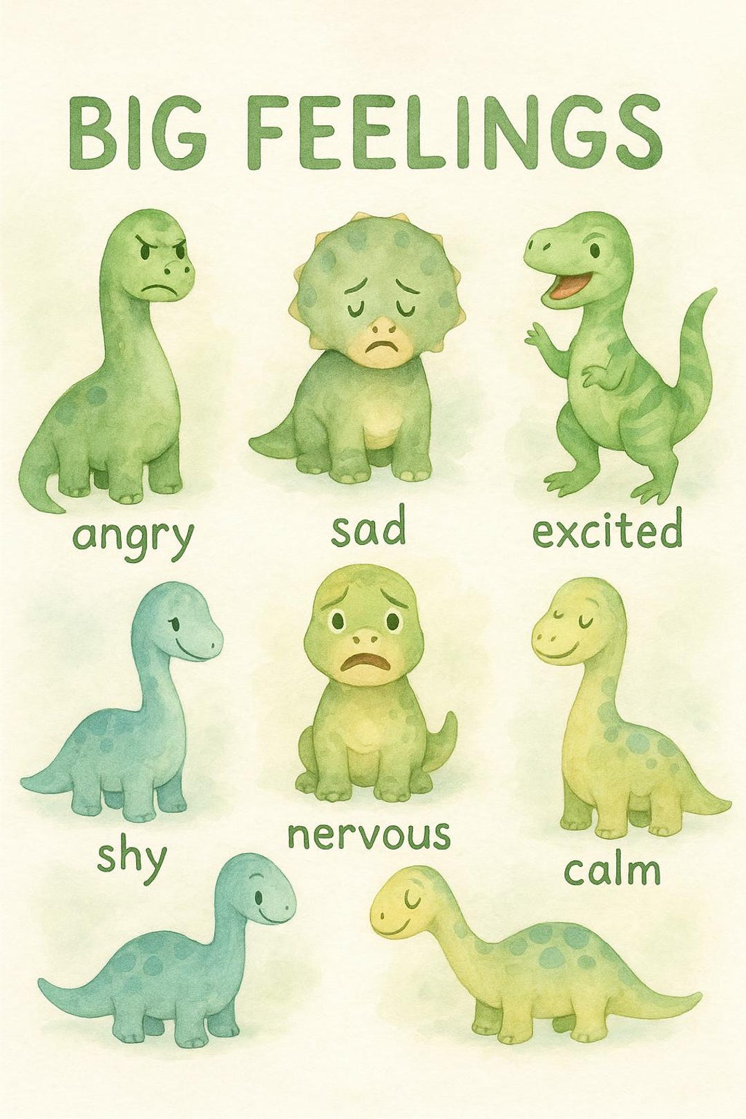 Dino Emotional Chart Pack - Etsy