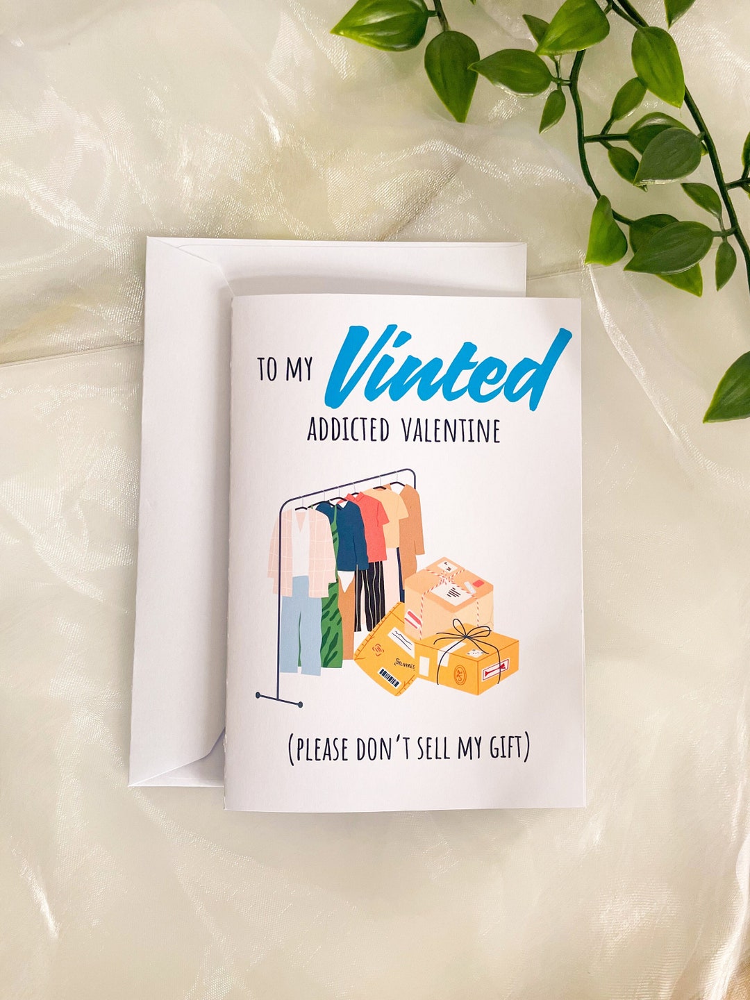 Funny Vinted Valentine's A6 Greeting Card, Funny Valentine's Card, Love ...