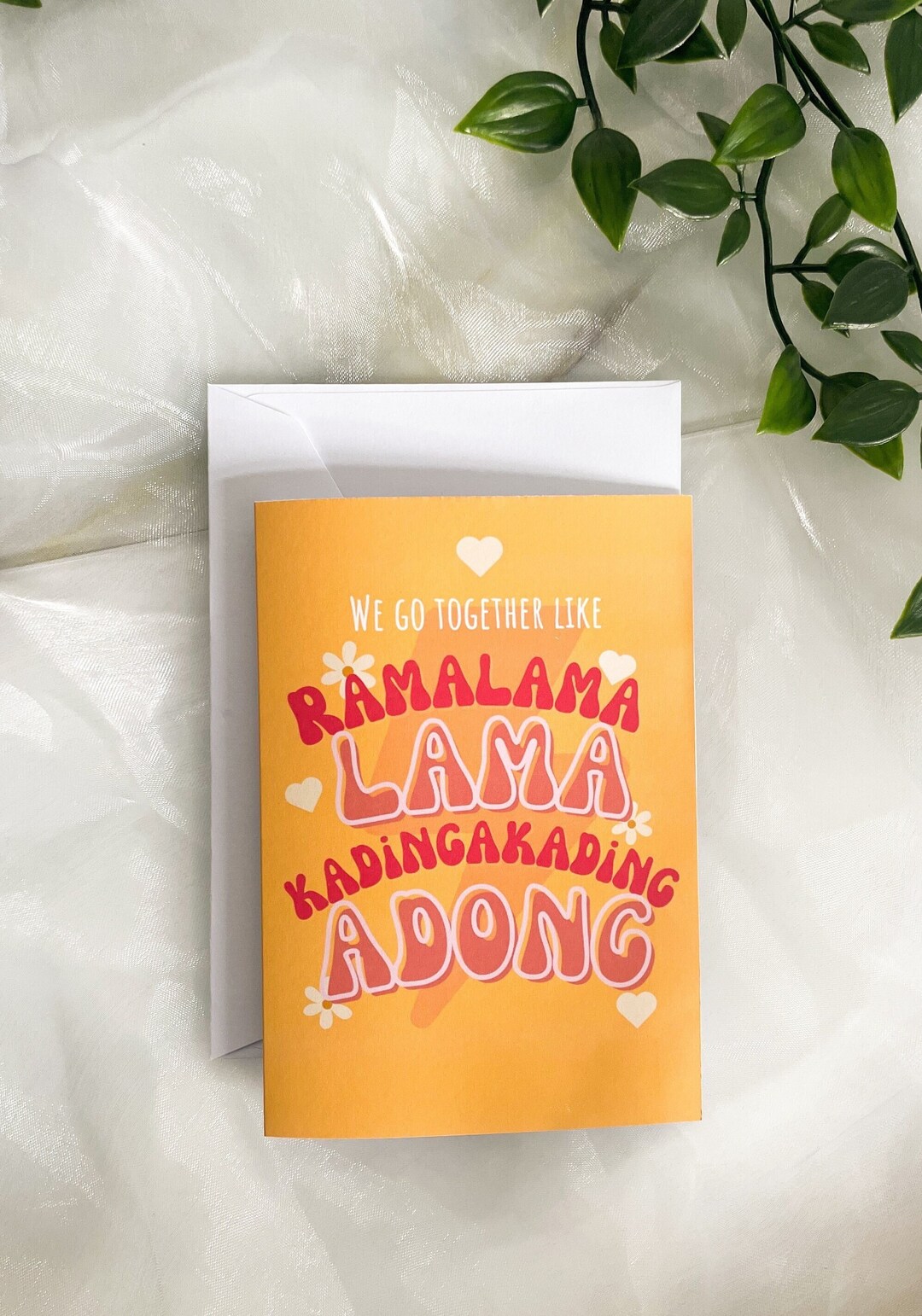 Grease Inspired A6 Greeting Card. We Go Together Lyrics. Valentines ...