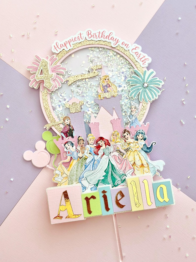 Princess Castle Cake Topper Pastel Decoration Birthday Party - Etsy