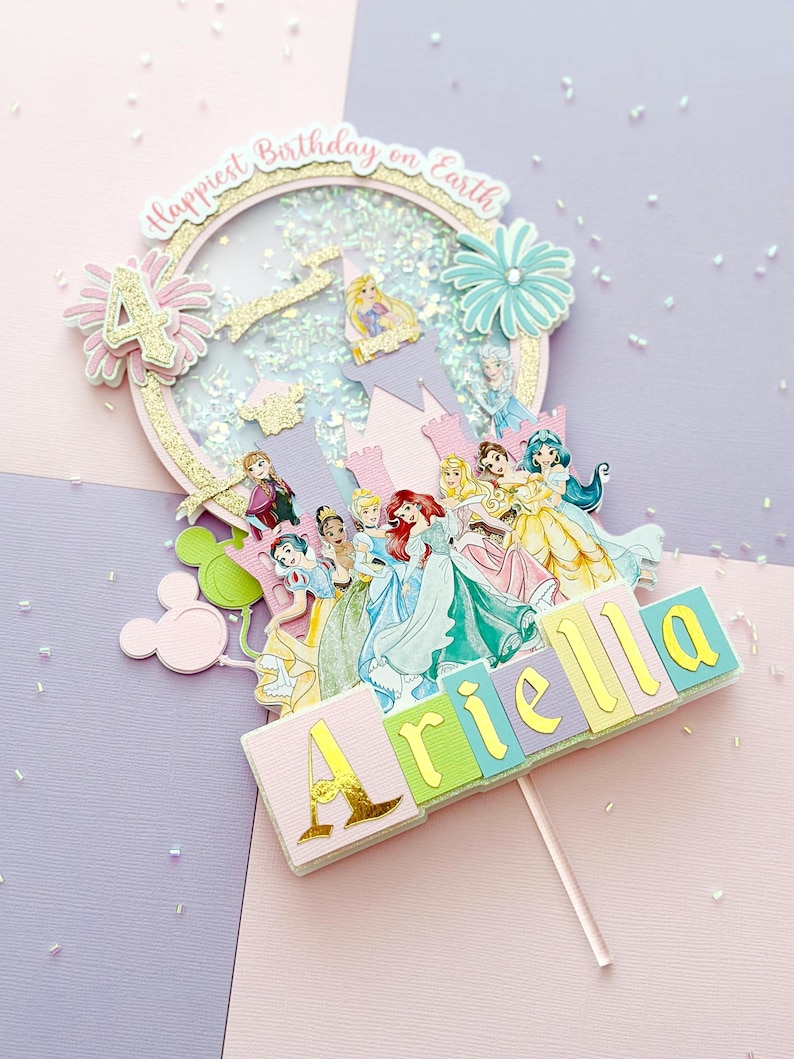 Princess Castle Cake Topper Pastel Decoration Birthday Party - Etsy