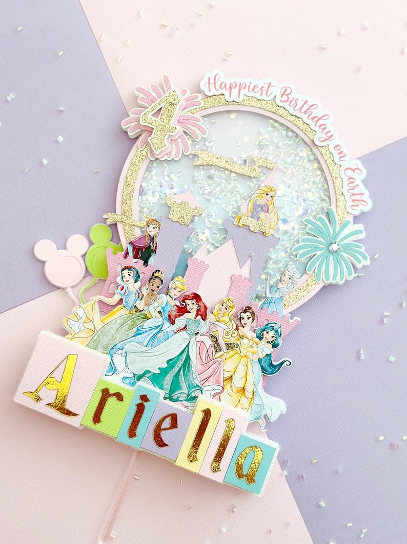 Princess Castle Cake Topper Pastel Decoration Birthday Party - Etsy