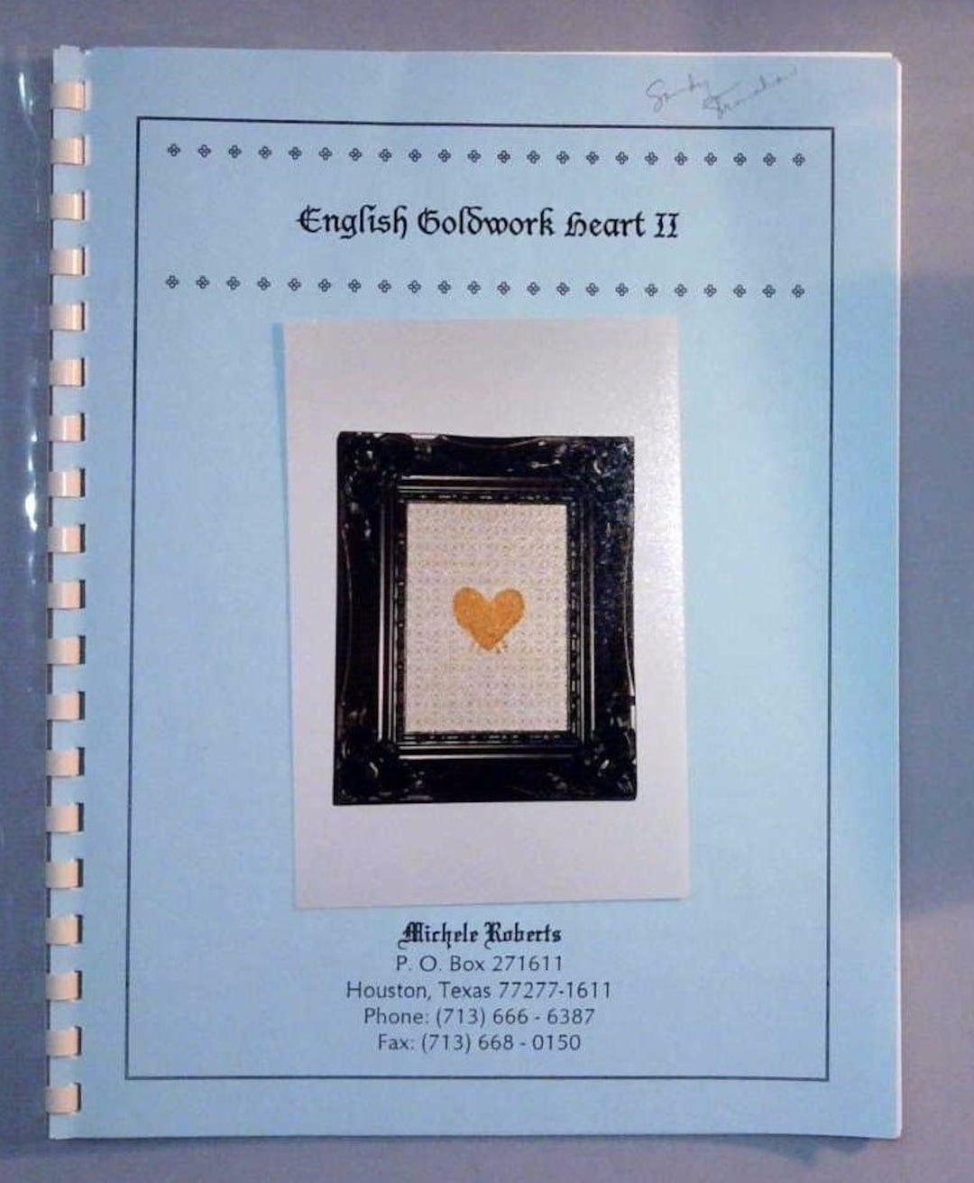 Michele Roberts' English Goldwork Heart II Class Booklet - Etsy