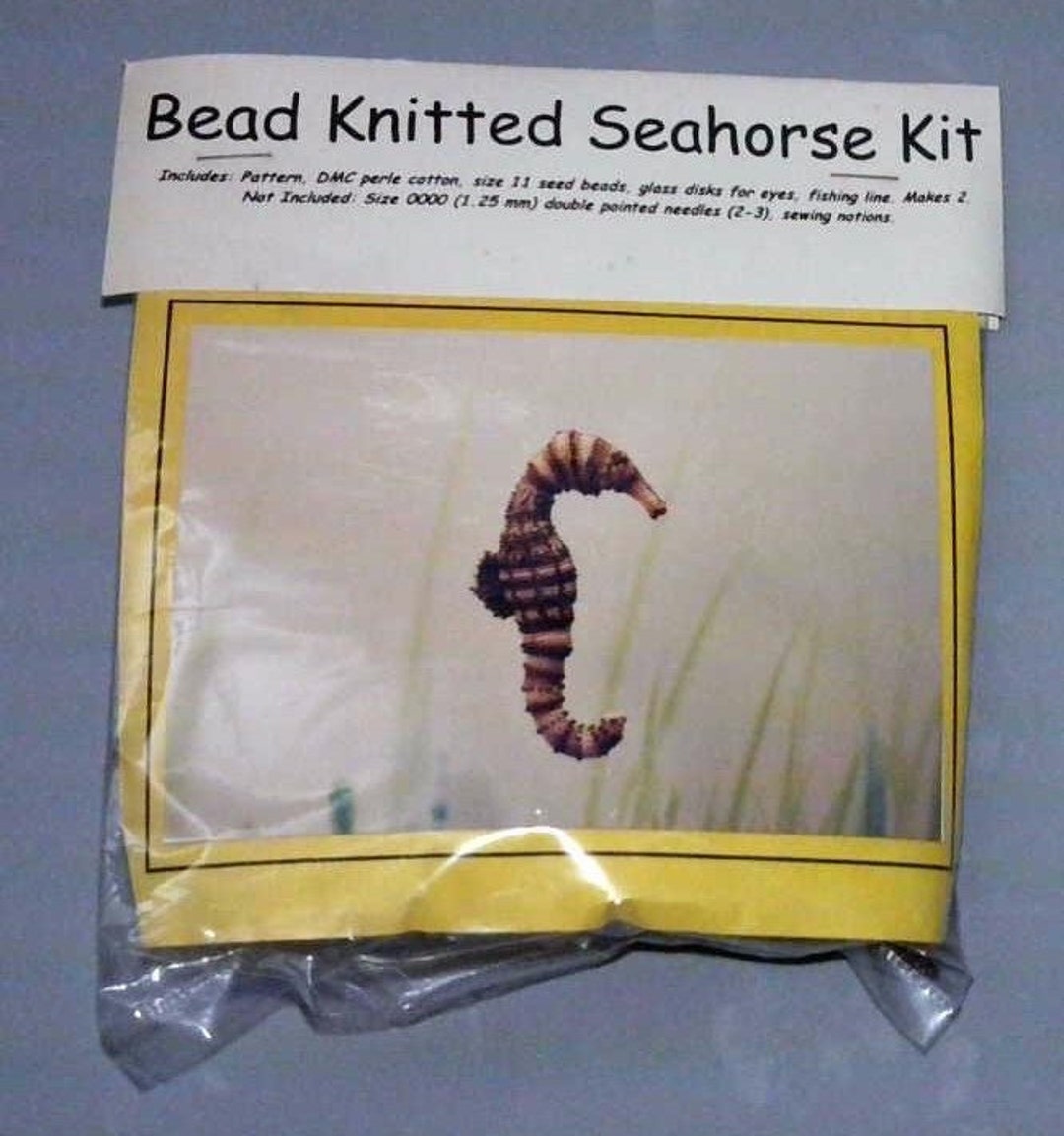 Vintage Craft Aquarium Seahorse Bead Kit Original Sealed Packaging - Etsy